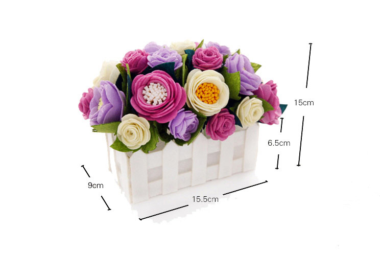 Needle Felt Pack Handmade Colorful Rose Potted DIY... – Vicedeal