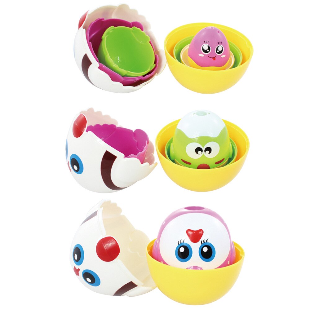 4pcs/set Egg Shape Family Nesting Dolls Set Colorf... – Grandado