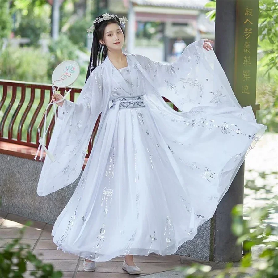 Robe hanfu traditionnelle à imprimé floral de la d... – Vicedeal