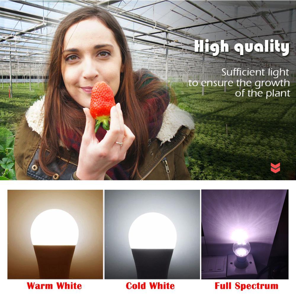 E27 5W/7W 12LEDs AC85-265V Plant Growing Light Bul... – Grandado