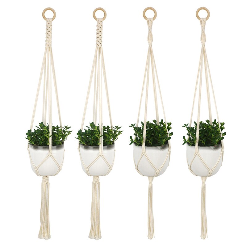 1PC Macrame hecha a mano maceta neto colgante Vint... – Grandado