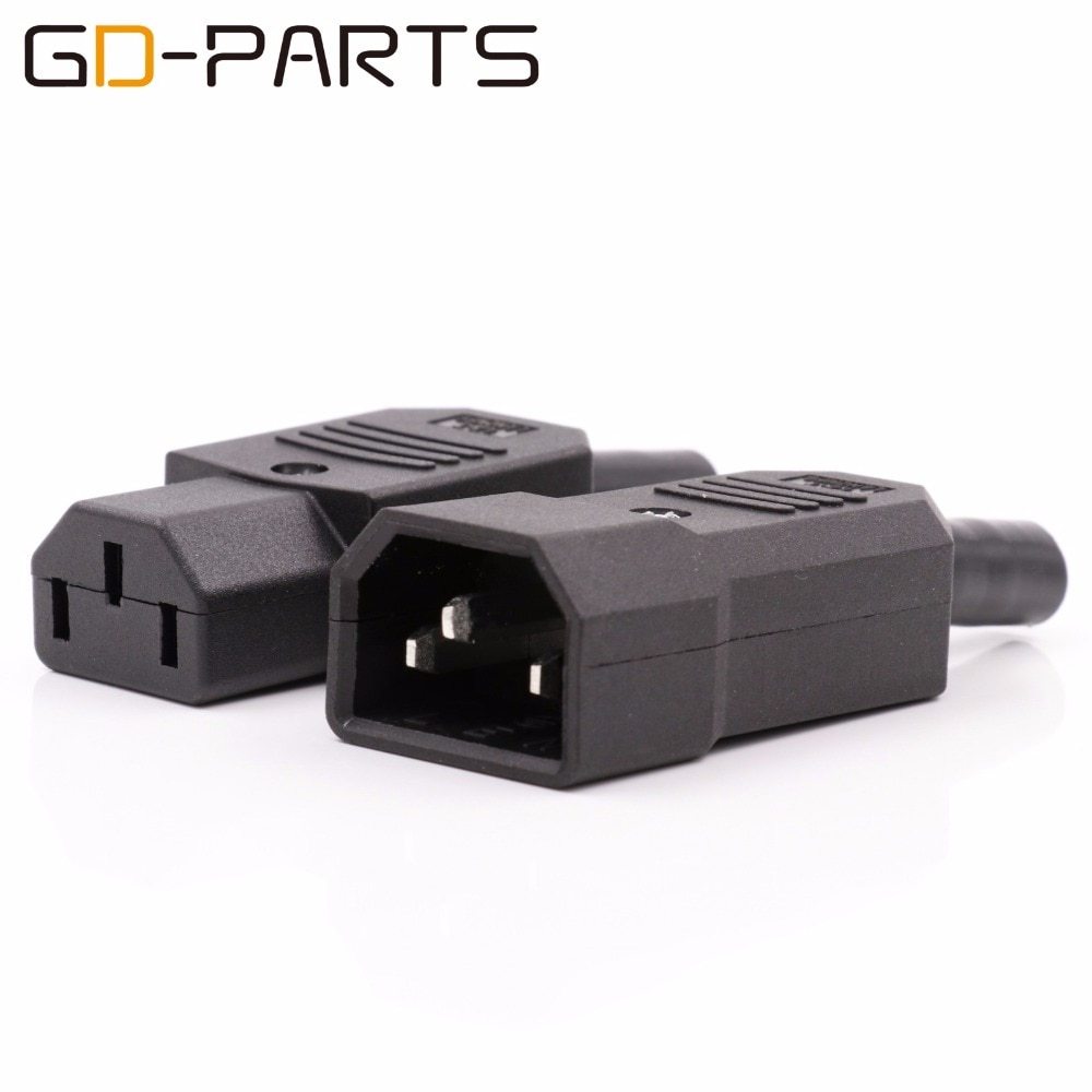 GD-PARTS IEC320 C14 Male Female Power Plug Connect... – Grandado