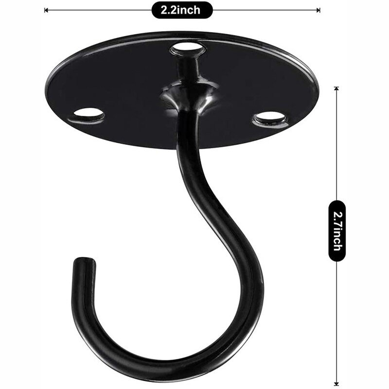 2/4PCS Metal Ceiling Hook Wall Mounted Ceiling Hoo... – Grandado