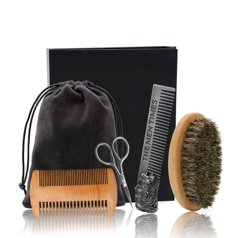 Beard Comb Set Double Beard Oil Head Shape Beard C... – Vicedeal