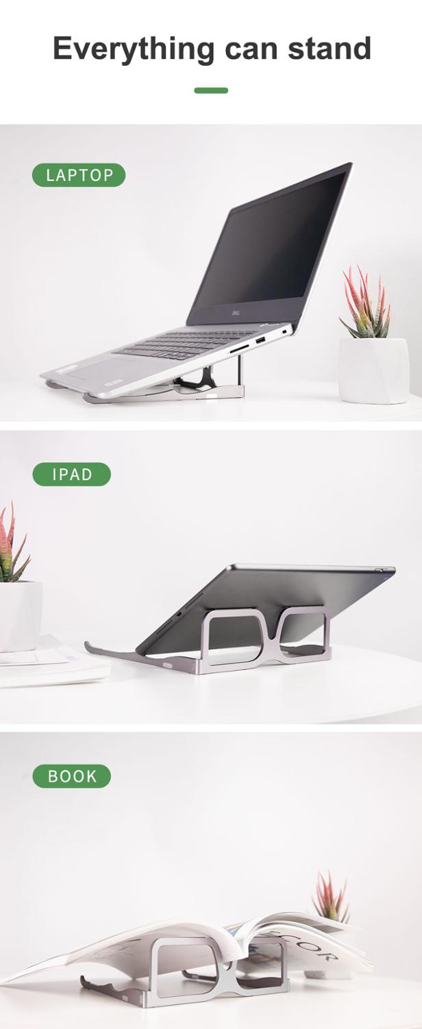 Universele Opvouwbare Laptop Stand Glazen Verstelb... – Vicedeal