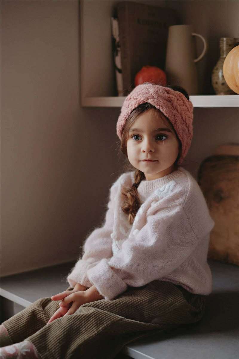 Baby Girls Basic Pullover Sweater Flower Embroider... – Grandado