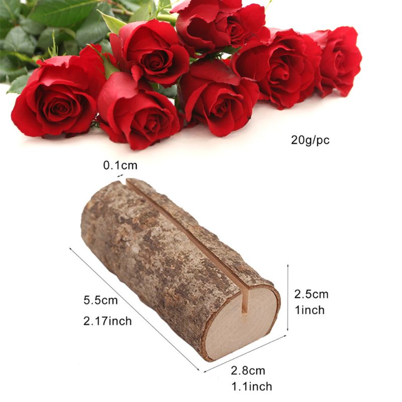 10pcs Wooden Stump Shape Wedding Party Reception S... – Grandado