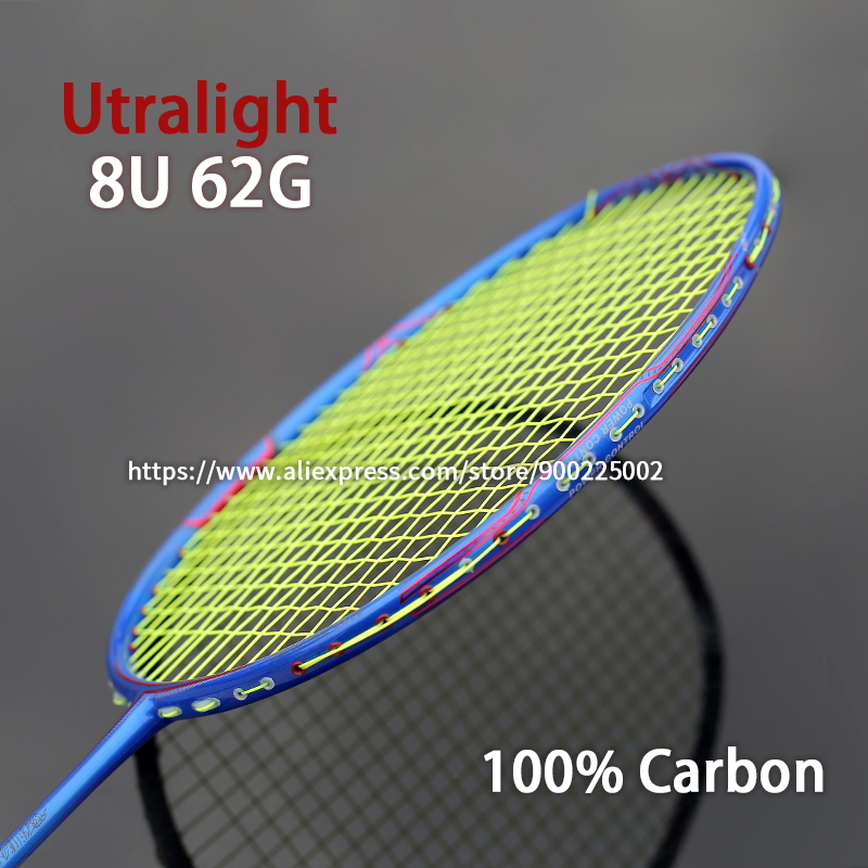 Ultralight 8U 65-67G Carbon Badminton Racket Profe... – Vicedeal