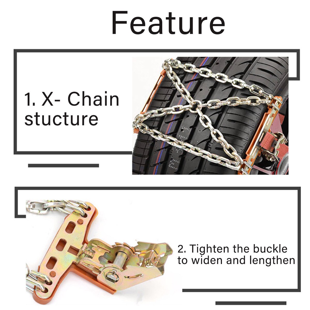 Auto SUV Reifen Kette Rad Schnee Kette Winter Reif... – Vicedeal