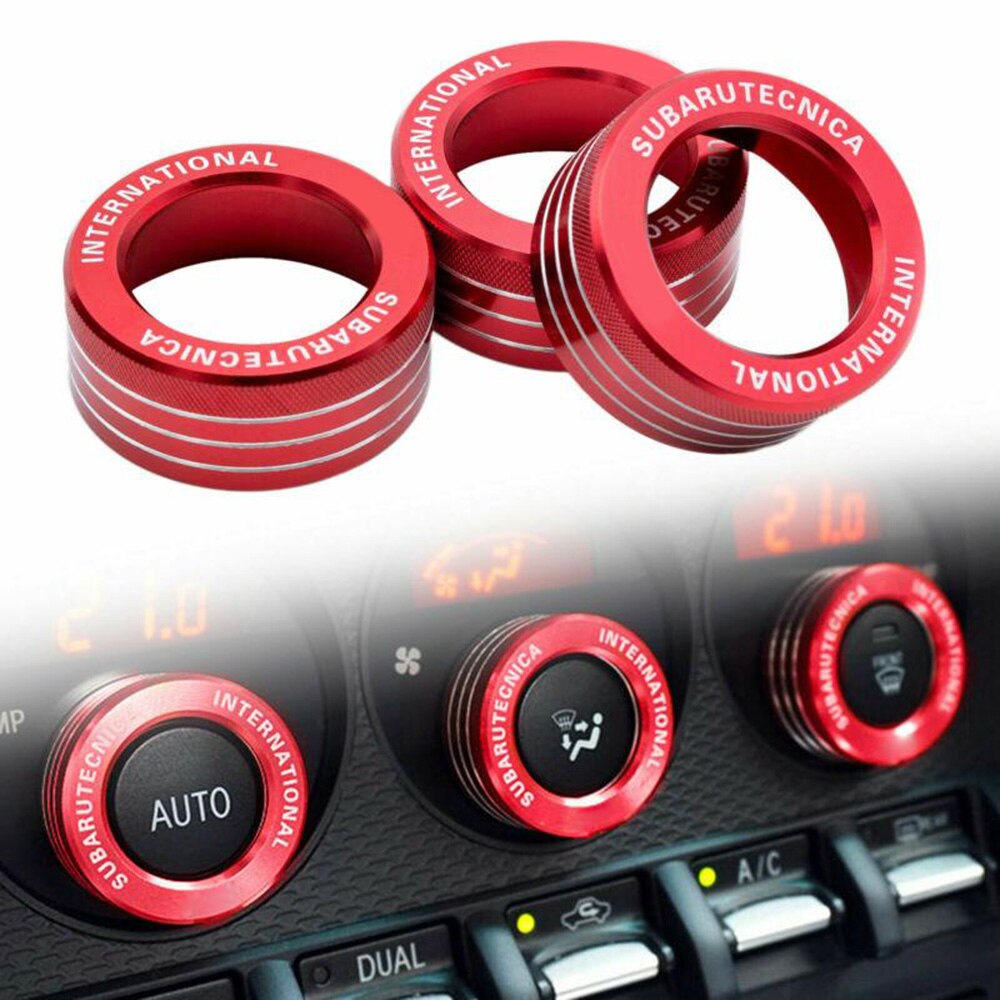 3x AC Knob Control Volume Red Cover Rings Trim For... – Grandado