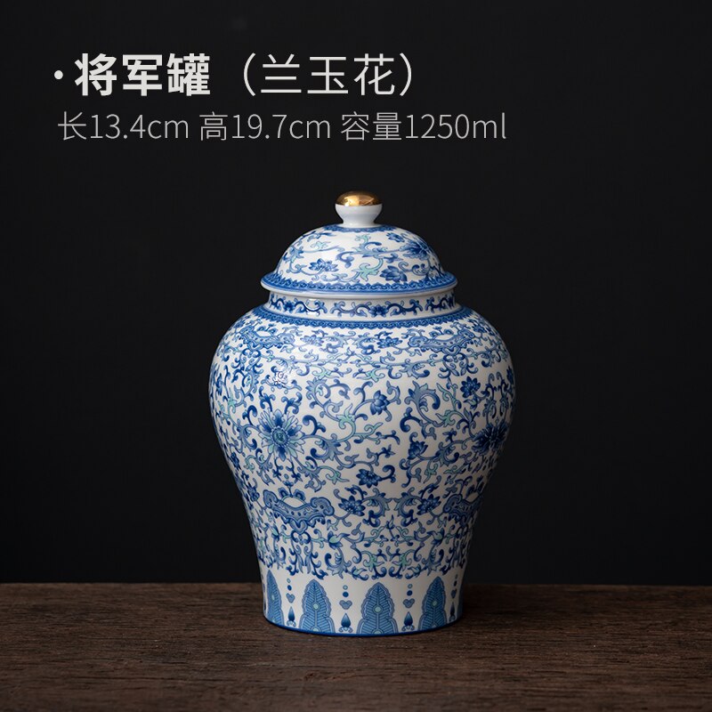 Painted Flowers Ceramic Storage Tins Gold-plated S... – Grandado