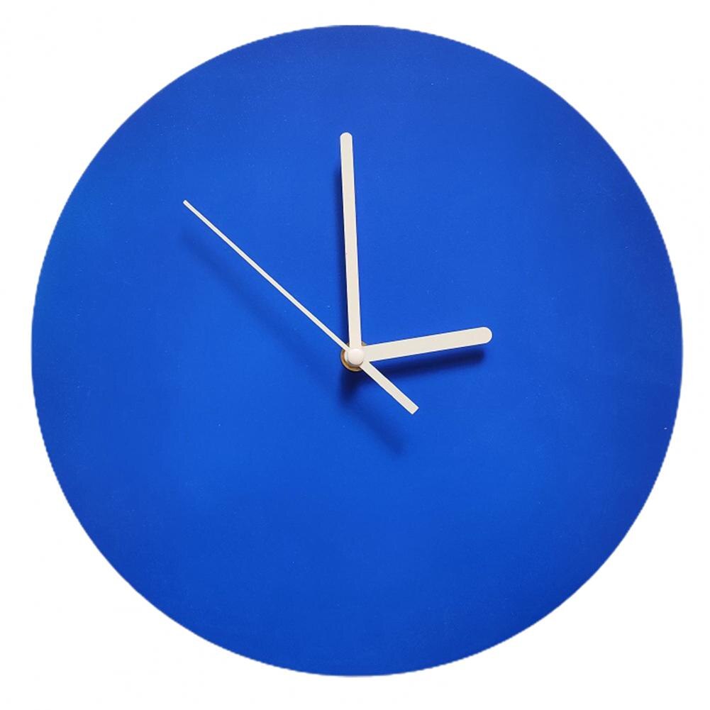 Retro Blue Wall Clock Vintage Basswood Mute Clocks... – Vicedeal