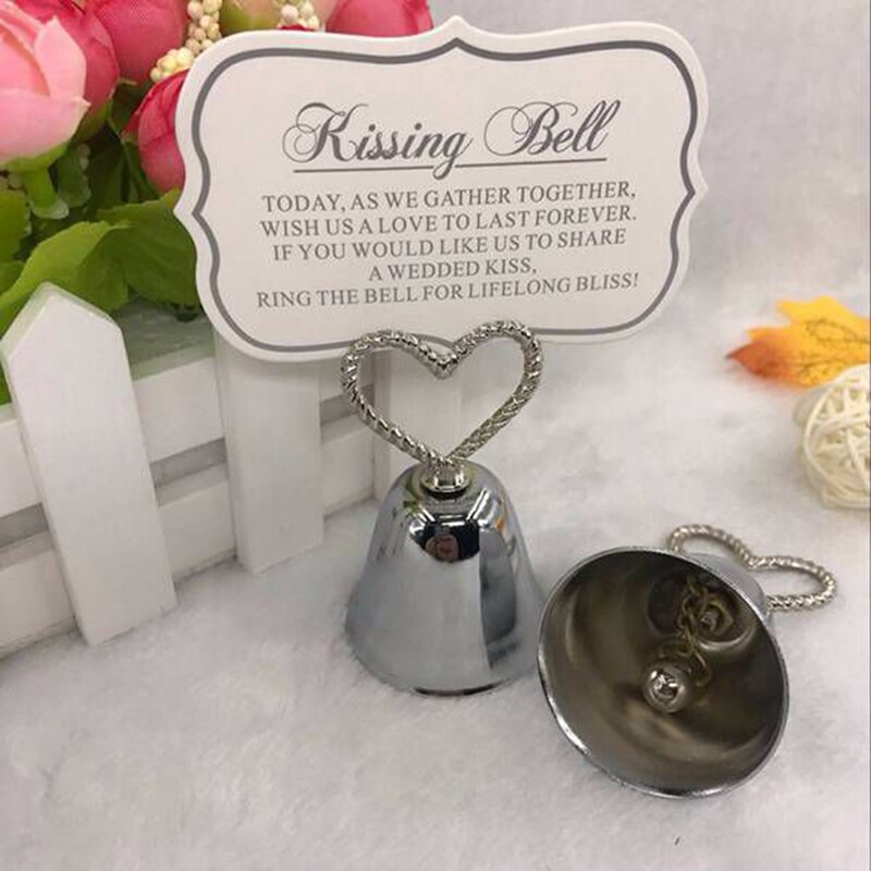20Pcs"Kissing Bell" Silver Bell Place Ca... – Grandado