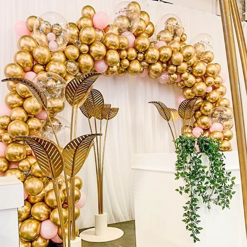 10inch 12inch Pearl Chrome Metal Balloons Rose Gol... – Grandado