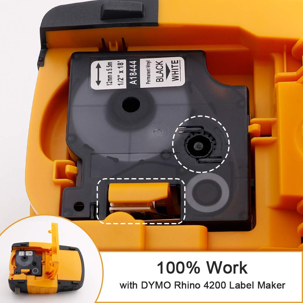 2 pack Industrial Rhino Permanent Vinyl Label Tape... – Grandado