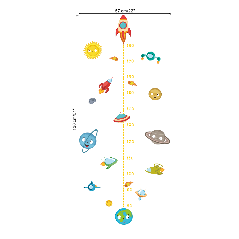 Outer space Planet animal Pilot Rocket home decal ... – Grandado