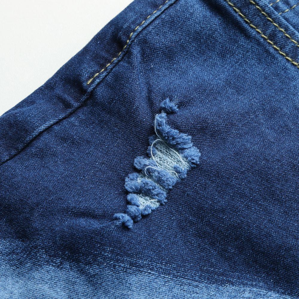 Slim Feet Men Stretchy Ripped Skinny Biker Print J... – Grandado