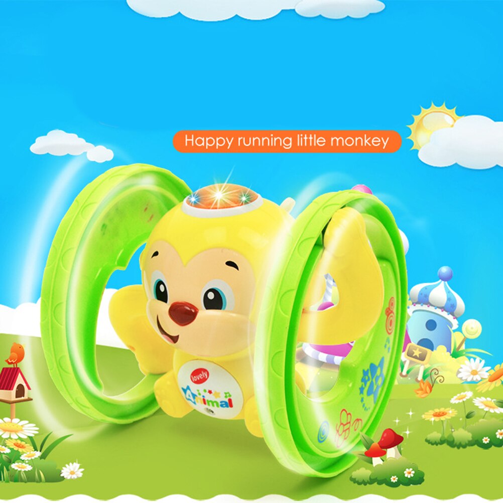 Random Color Running Monkey Wind-Up Toy With LED L... – Grandado