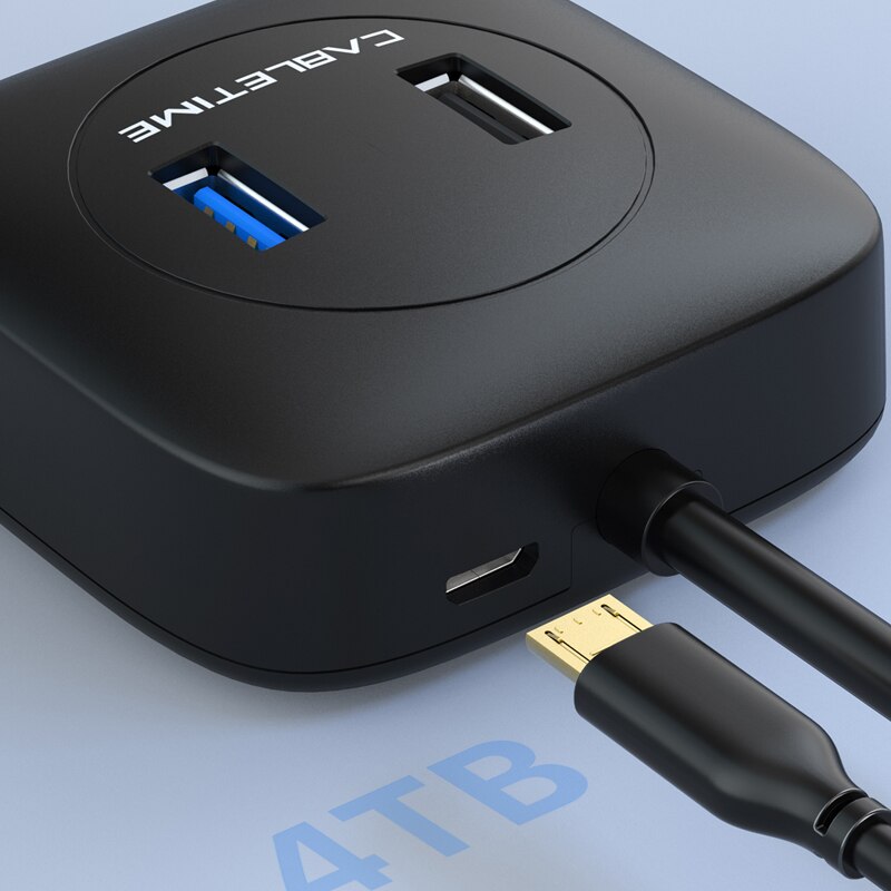 CABLETIME 4 in 1 USB Hub Type C to USB 3.0 5Gbps d... – Grandado