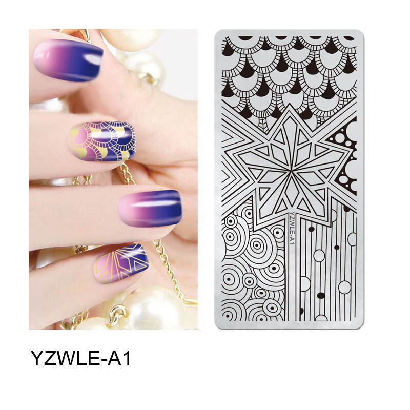 ELECOOL 1pc 12*6 Cm Nail Stamping Plates Rectangle... – Vicedeal