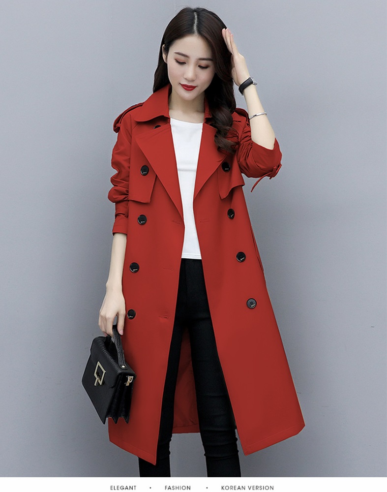 Herfst Vrouwen Klassieke Double Breasted Trenchcoa... – Vicedeal