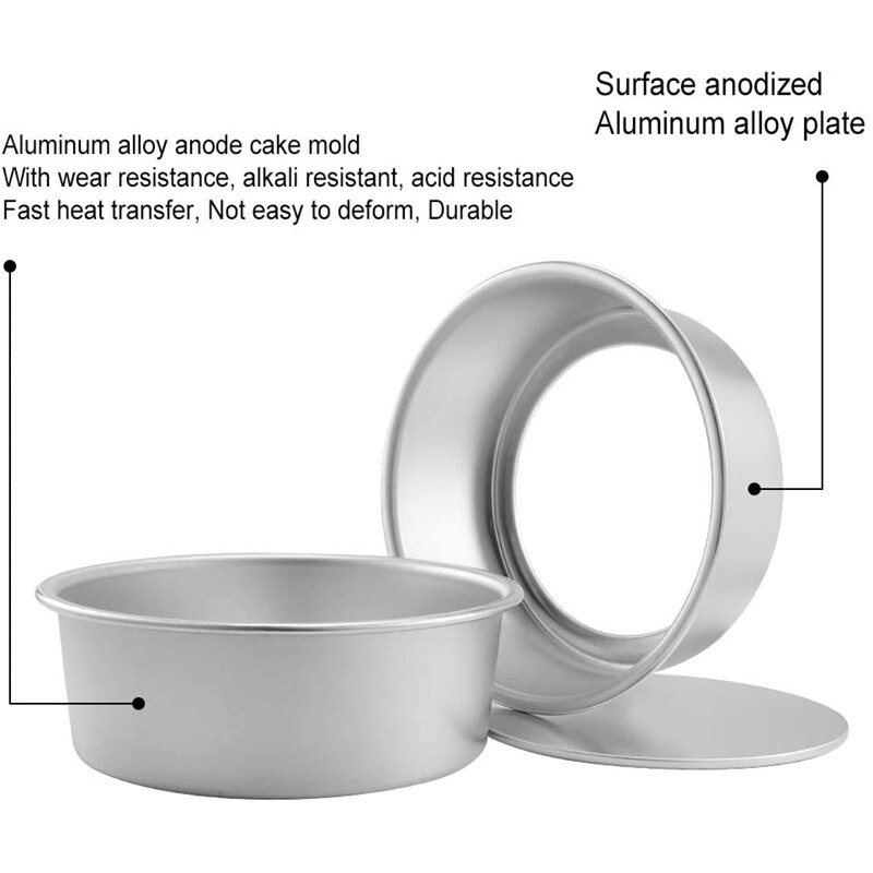 6 Inch Cake Pan Set,2 Stuks Ronde Cakevorm Alumini... – Grandado