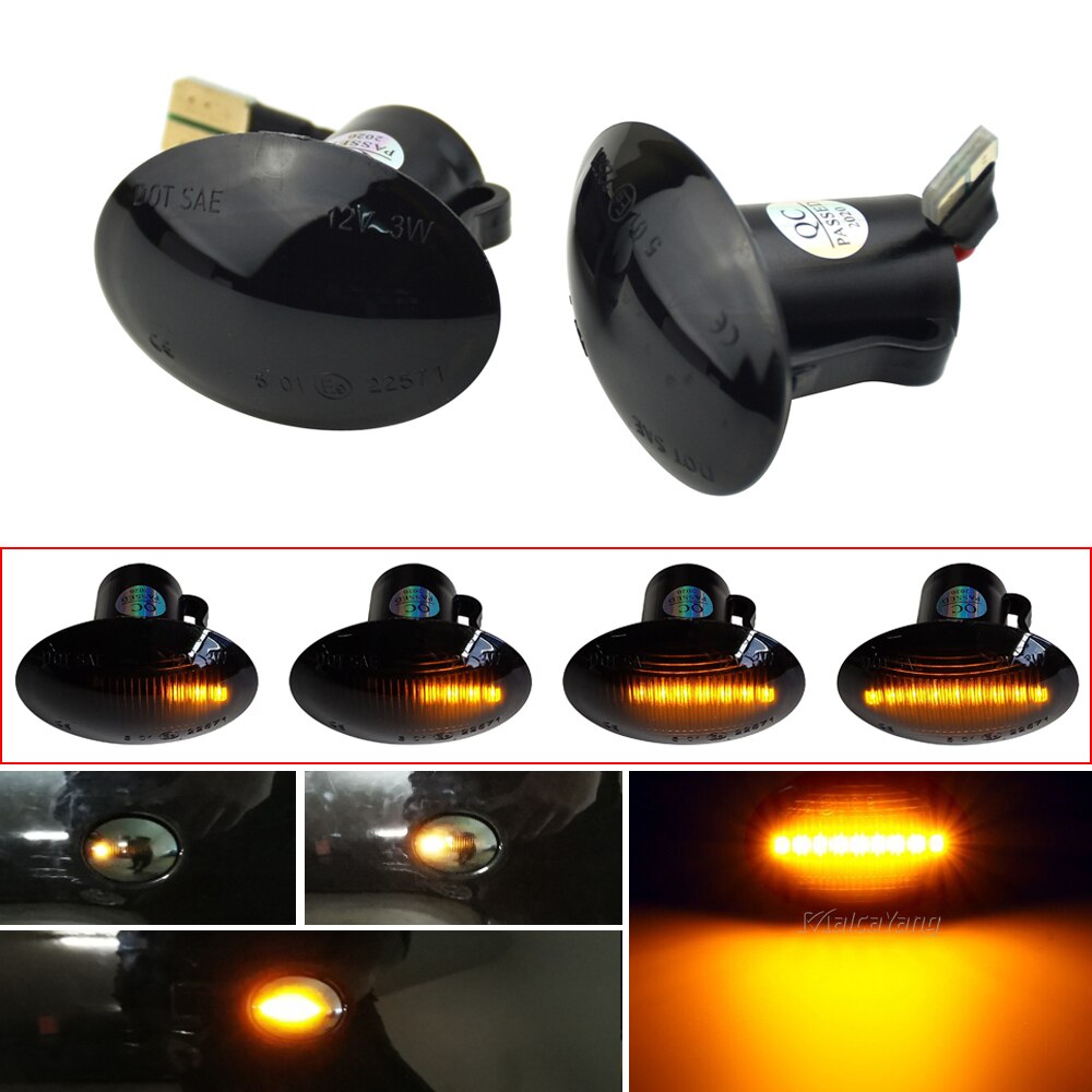 Pair Dynamic LED Side Marker Lights Flowing Turn S... – Grandado
