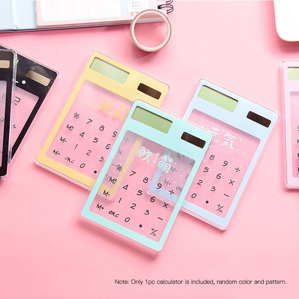 1pc Mini Calculator Cute Cartoon Ultra-thin Transp... – Vicedeal 1pc Mini Calculator Cute Cartoon Ultra-thin Transp... – Vicedeal