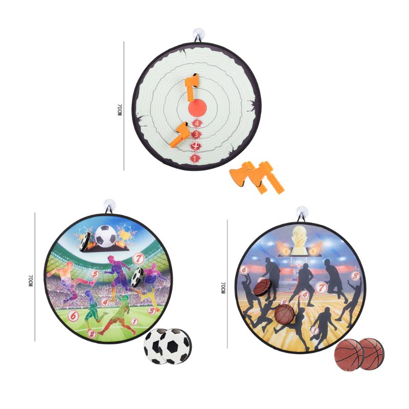 Foldable Kids Game Dart Board with 2 Sticky Balls ... – Grandado