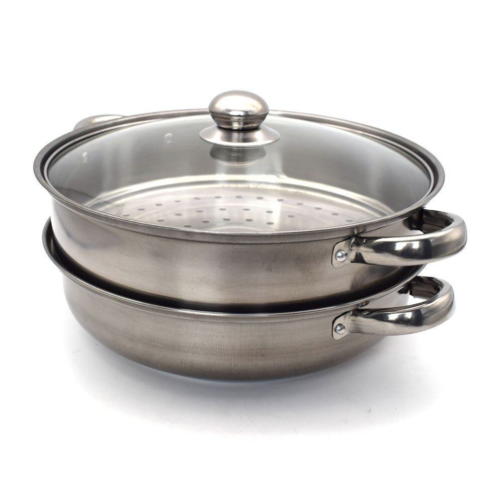 2- laags roestvrijstalen stoompan voor groenten, k... – Vicedeal