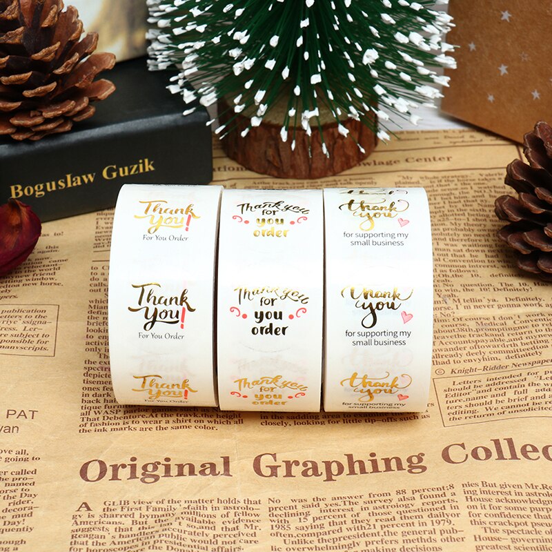 500pcs/roll Clear Thank You Stickers Handmade Stic... – Vicedeal