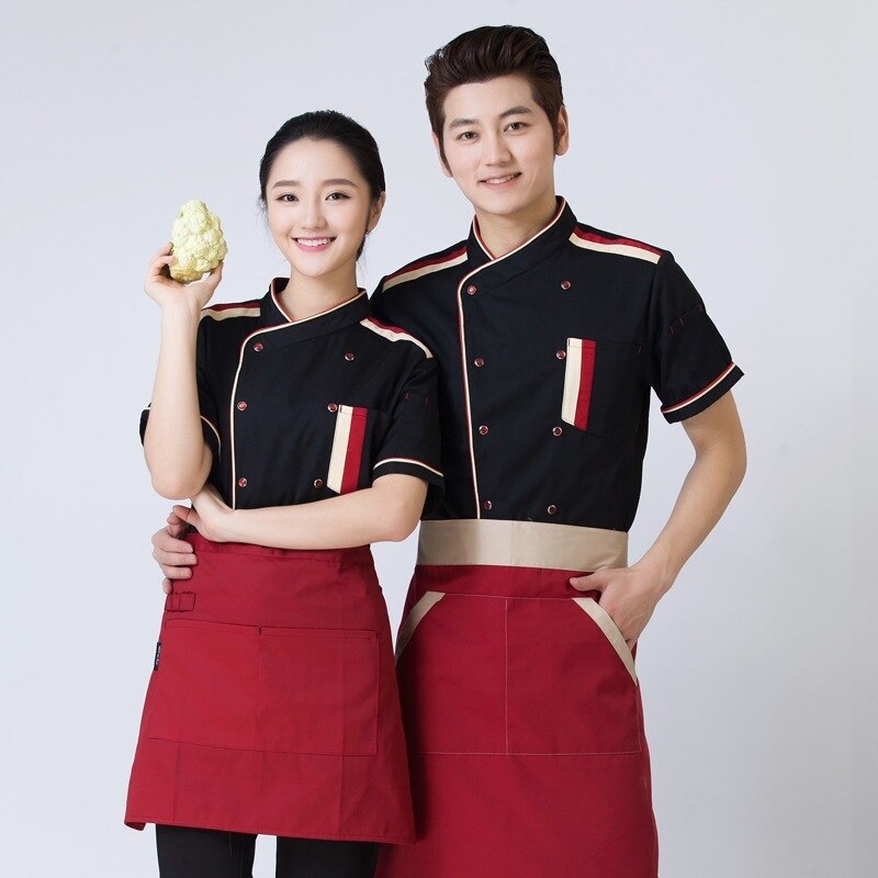 Chef Jacket Short Sleeve Hotel Restaurant Chef Uni... – Grandado
