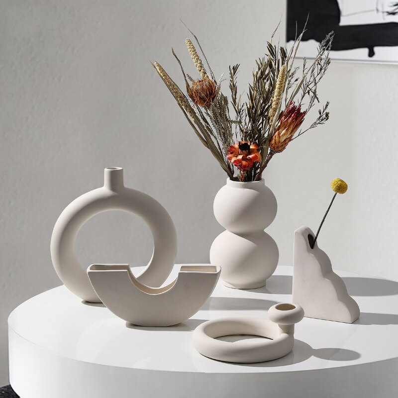 Nordic Simple Plain Embryo Ceramic Vase Decoration... – Vicedeal