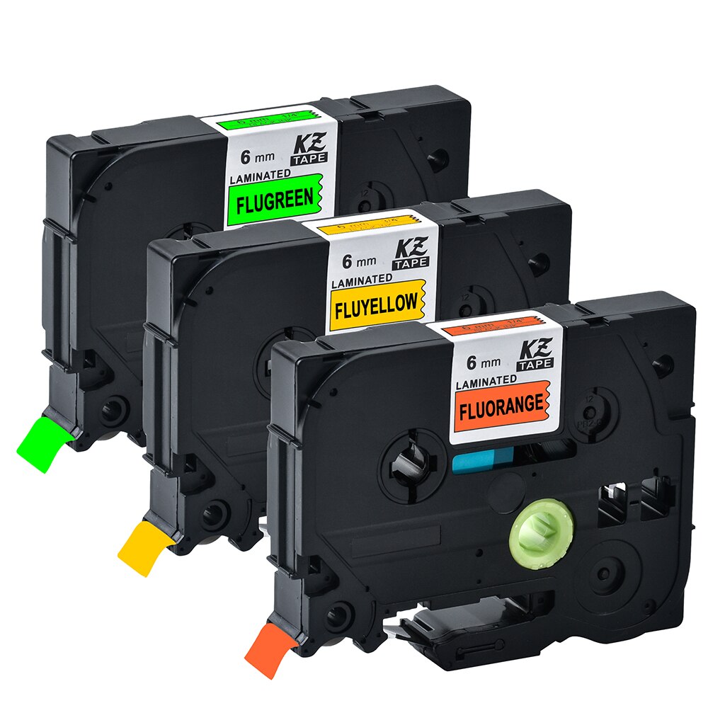 3Packs Fluorescent Color Laminated Tapes Compatibl... – Vicedeal