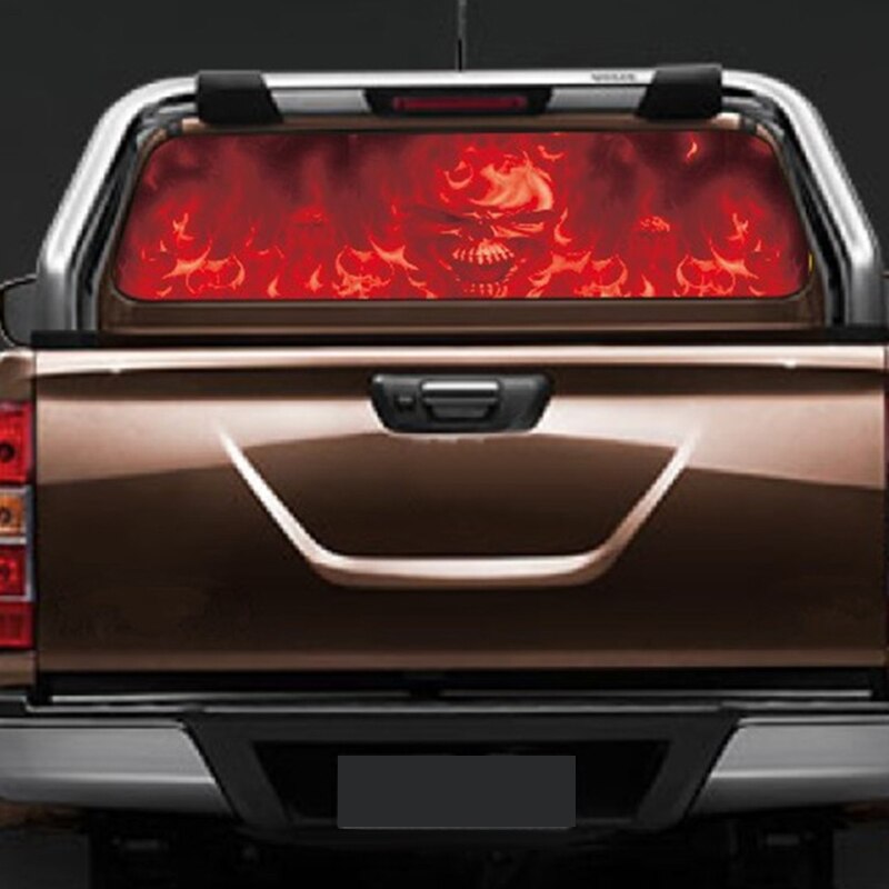 Red Flame Skull for Truck Jeep Suv Pickup 3D Rear ... – Grandado
