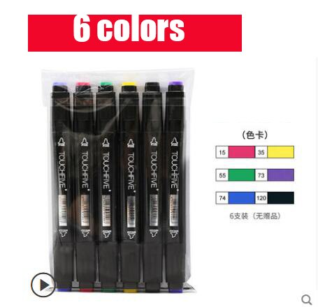 TOUCHFIVE Markers 30 40 80 168 Colors Dual Tips Al... – Grandado