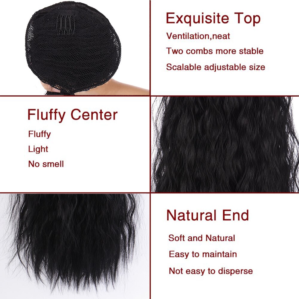 XUANGUANG 24 inches water wave synthetic ponytail ... – Grandado