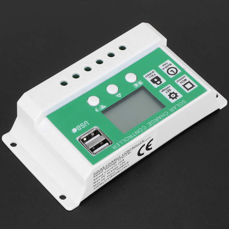 Solar Charge Controller 20A 12V 24V Solar Battery ... – Grandado