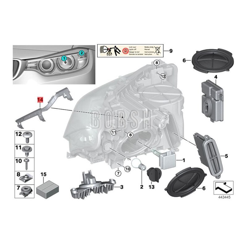 Carro Sob o farol bracket 2010-b mwF30 320d 320i 3... – Grandado