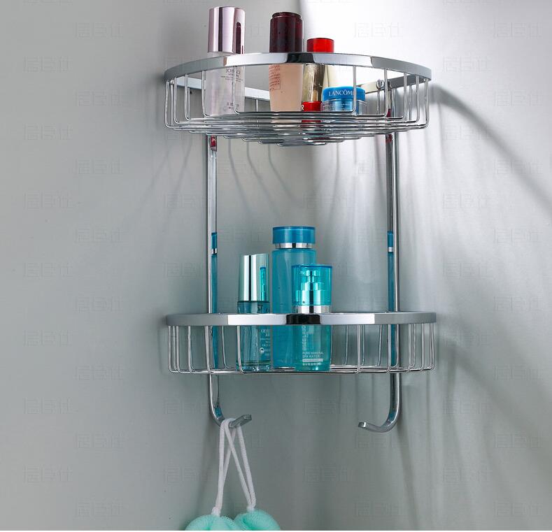 Wall mounted chrome 304 SUS bathroom Cosmetic Shel... – Grandado