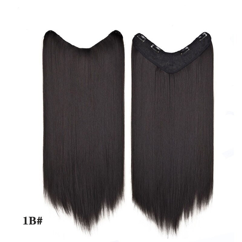 ZM Hair Long 24" Clip In Hair Extensions Synthetic Clip-Ins Silky ...