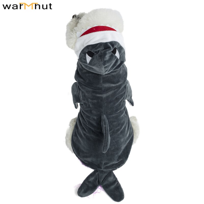 WarmHut Funny Dog Cat Shark Costumes Pet Halloween... – Grandado