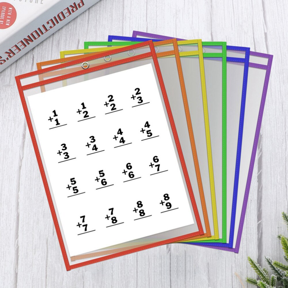 6Pcs Sheet Protectors Clear Paper Cover Loose Leaf... – Vicedeal