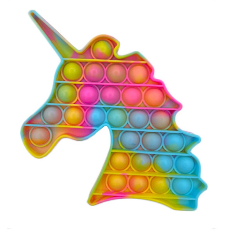 Rainbow Unicorn Pop Push Bubble Fidget Toy Antistr... – Grandado
