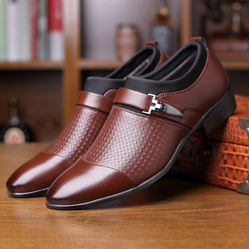 Autumn Man Leather Shoes Slip On Flats Oxford Busi... – Grandado