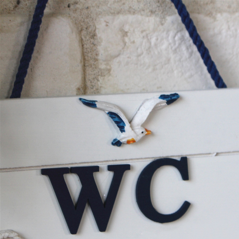 Beach Seagull Toilet Restroom Wooden WC Sign Door ... – Grandado