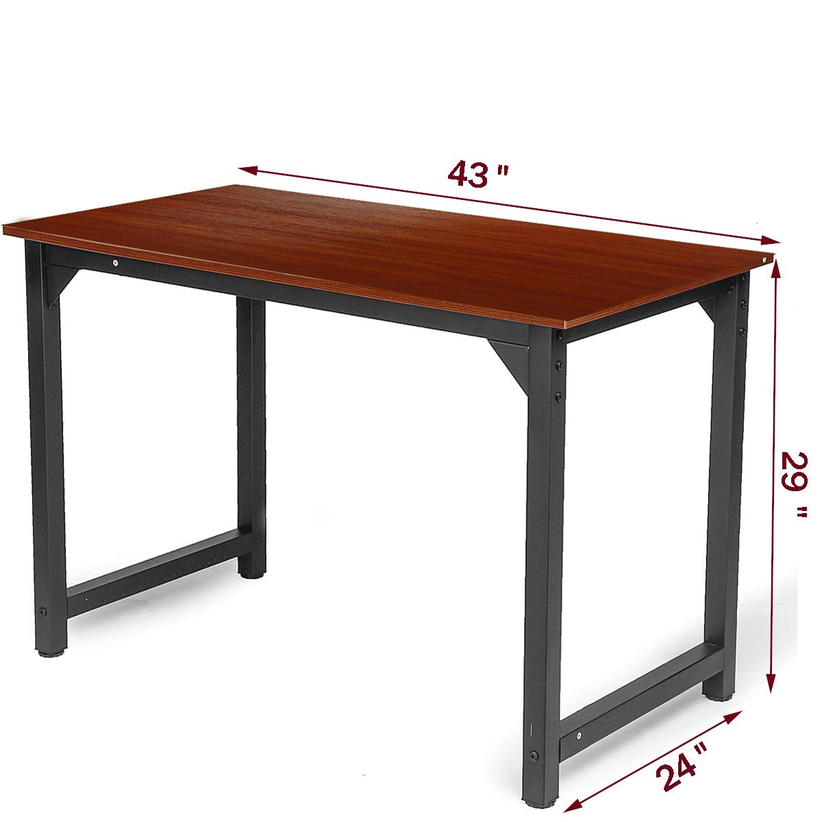 Wooden Computer Desk Office Desk Modern Writing Ta... – Grandado