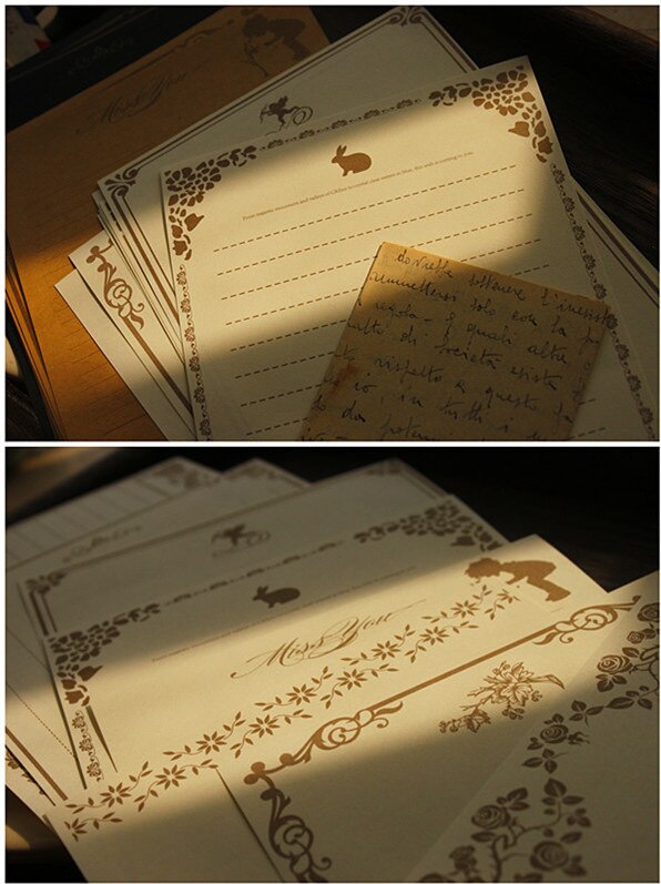 8 pieces/set European Vintage Style Writing Paper ... – Grandado
