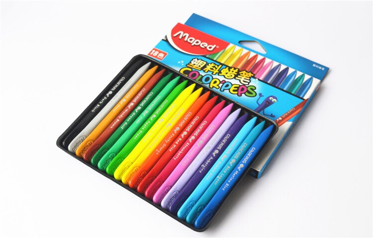 Maped 12/18/24/36 Colors Plastic Crayon Eco-friend... – Grandado