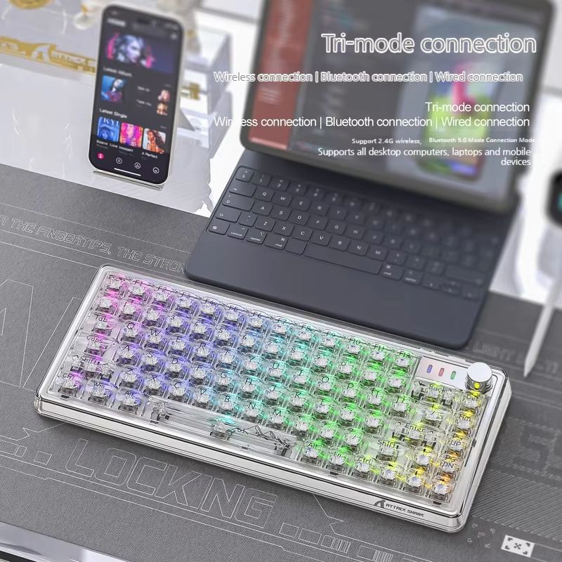 Attack Shark K75 Transparent Three Mode Mechanical... – Grandado